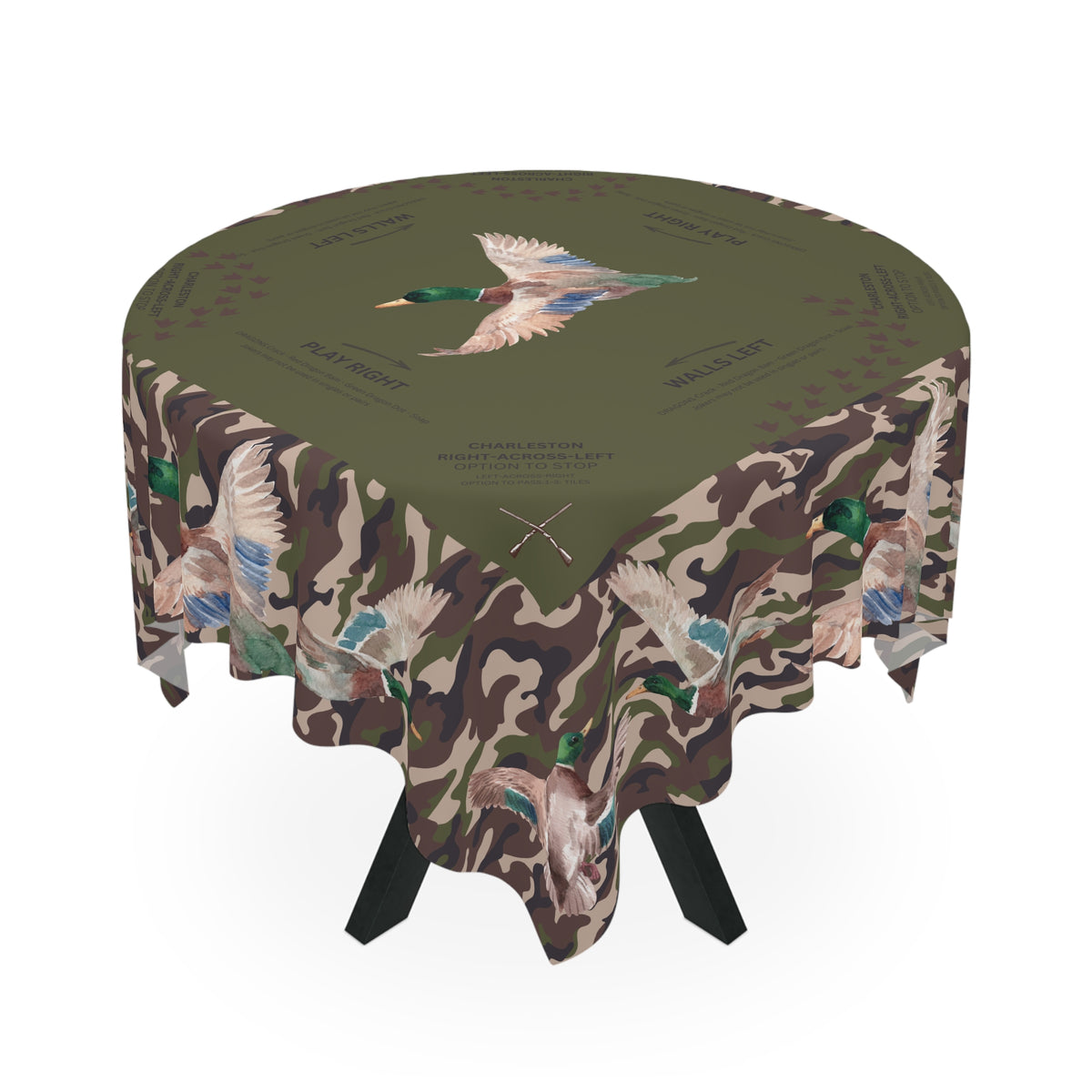 Duck Hunt Camo Mahjong Tablecloth, Camouflage, Guys Away Girls Will Pl ...